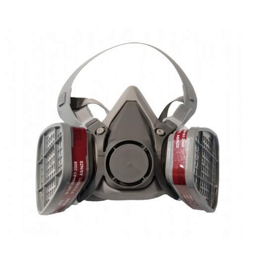 Półmaska SICCO - komplet: MASKA + FILTRY WĘGLOWE, Maski lakiernicze