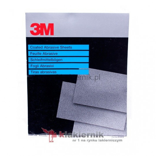 Papier ścierny wodny 3M - WETORDRY 734 (P400-P1200) - 25 arkuszy, Papiery ścierne wodne ...